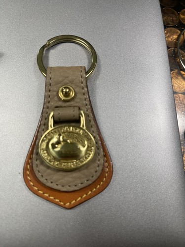 Vintage Dooney & Bourke All Weather Leather Solid brass Key Ring Key ...