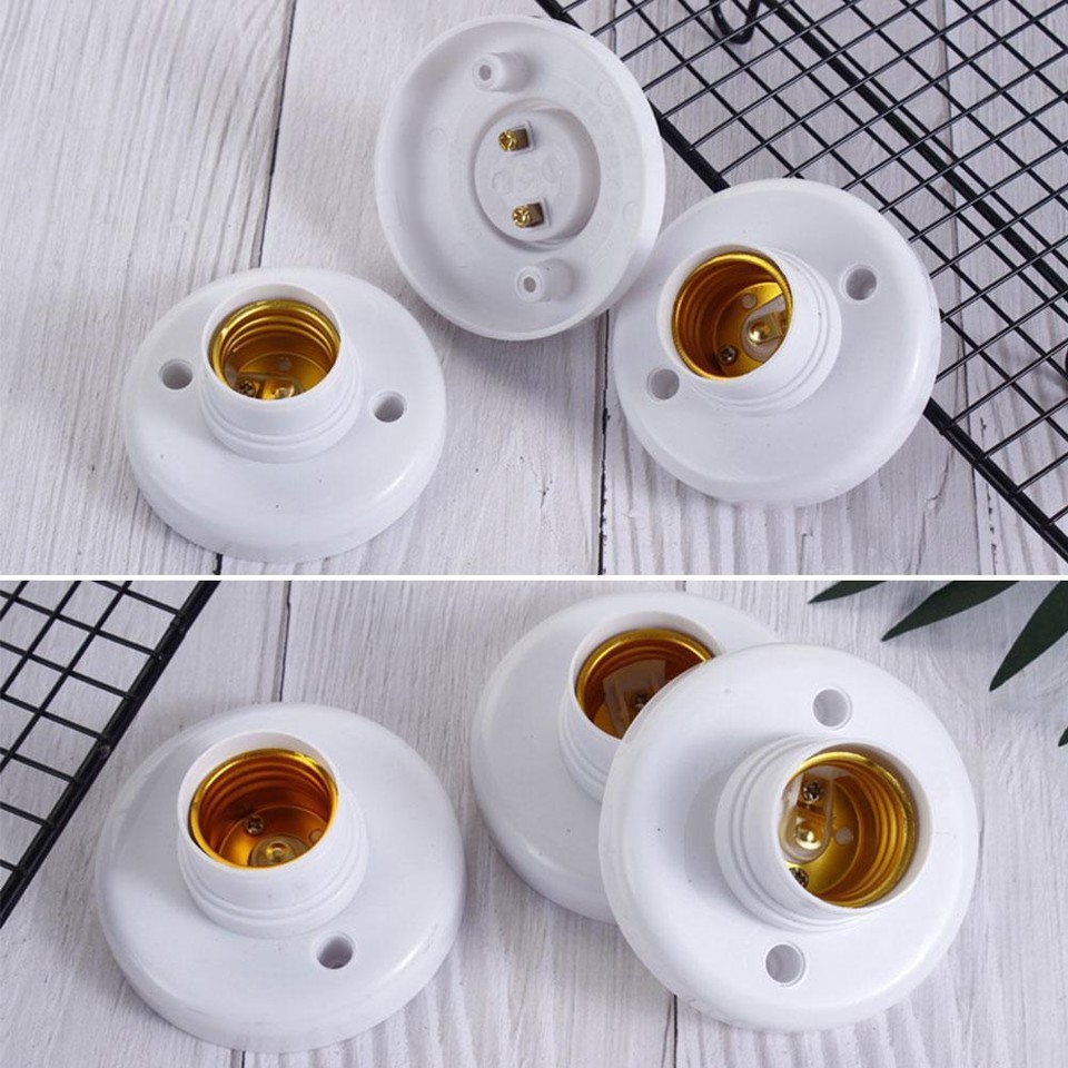 1X 4X E27 Light Bulb Holder Base Fitting Screw Cap Lamp NEW Socket ...