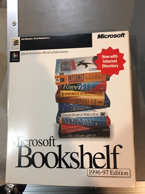 MICROSOFT BOOKSHELF 1996-97 EDITION in retail box with inserts | eBay
