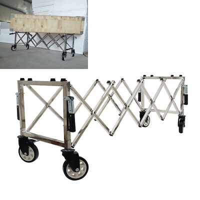 Funeral Stretcher Truck Stainless Steel Collapsible Casket Trolley ...