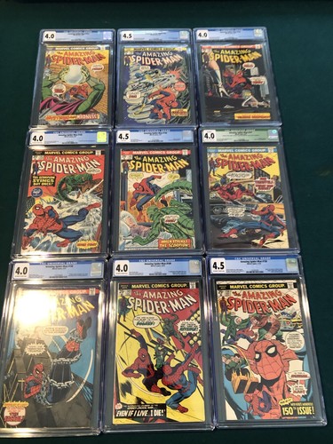 Amazing Spider-Man lot/run #142-#150, 1975 all CGC graded with super ...