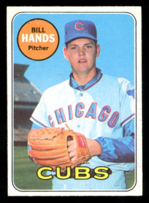 1969 TOPPS OPC O PEE CHEE MLB BASEBALL #115 BILL HANDS CHICAGO CUBS NM ...