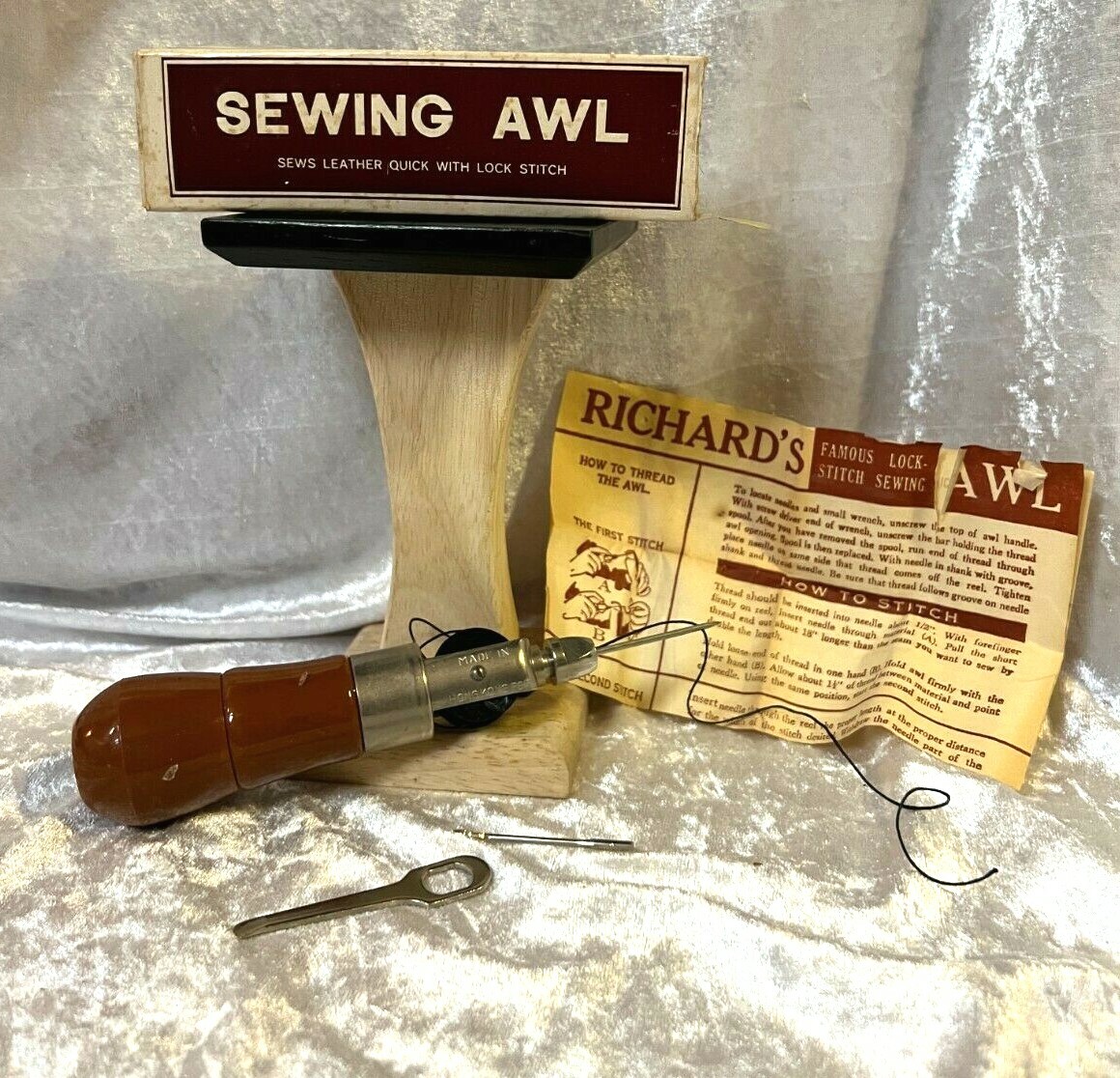 Hand Held Antique Leather Awl