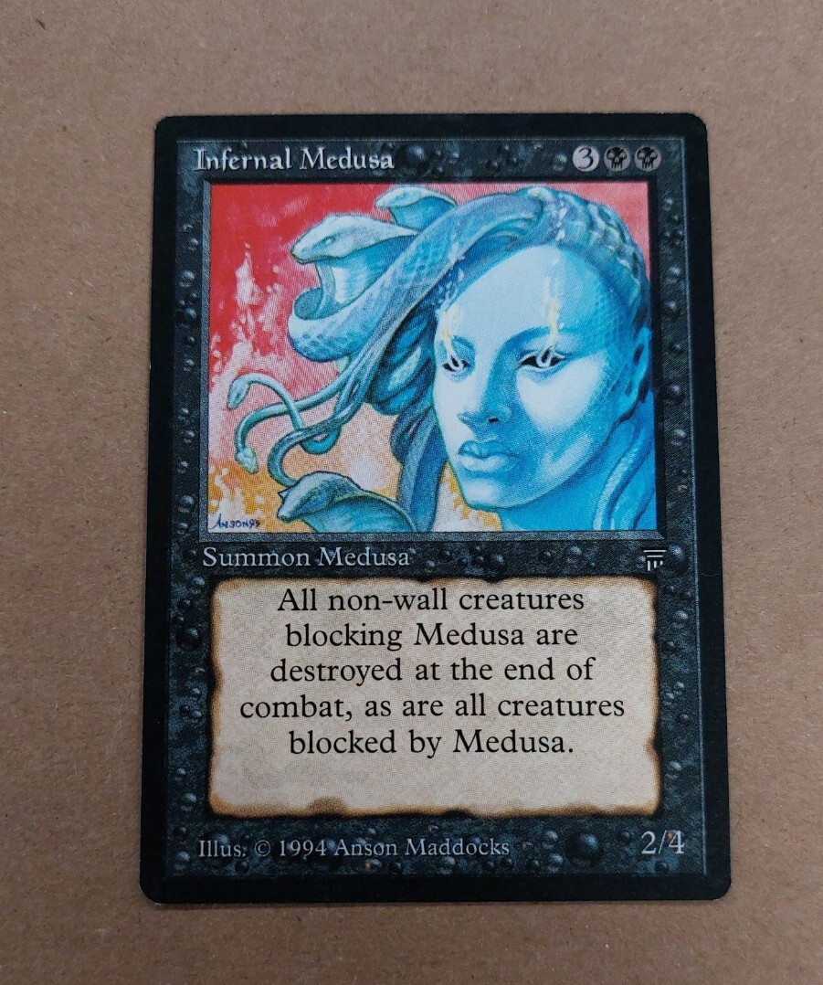 UNPLAYED Infernal Medusa Legends NM Black Uncommon MAGIC MTG CARD EDH ...