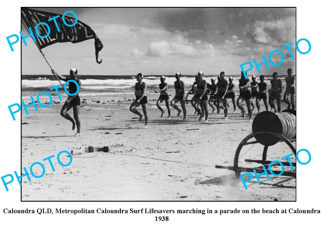 OLD 8x6 PHOTO CALOUNDRA QLD CALOUNDRA SURF LIFE SAVING CLUB MARCH c1938 ...