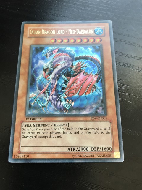 Yu-Gi-Oh! TCG Ocean Dragon Lord - Neo-Daedalus Structure Deck SD4-EN001 1st Edition Ultra Rare ...