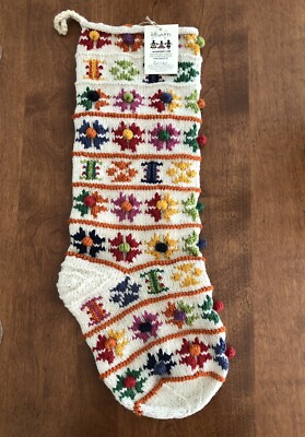 Sundance Catalog Heirloom Nordic Stocking Pom Pom Christmas Stocking ...
