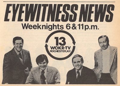 1974 WOKR TV NEWS AD ~ DICK BURT DON ALHART TOM WELLS GEORGE BEAHON ...
