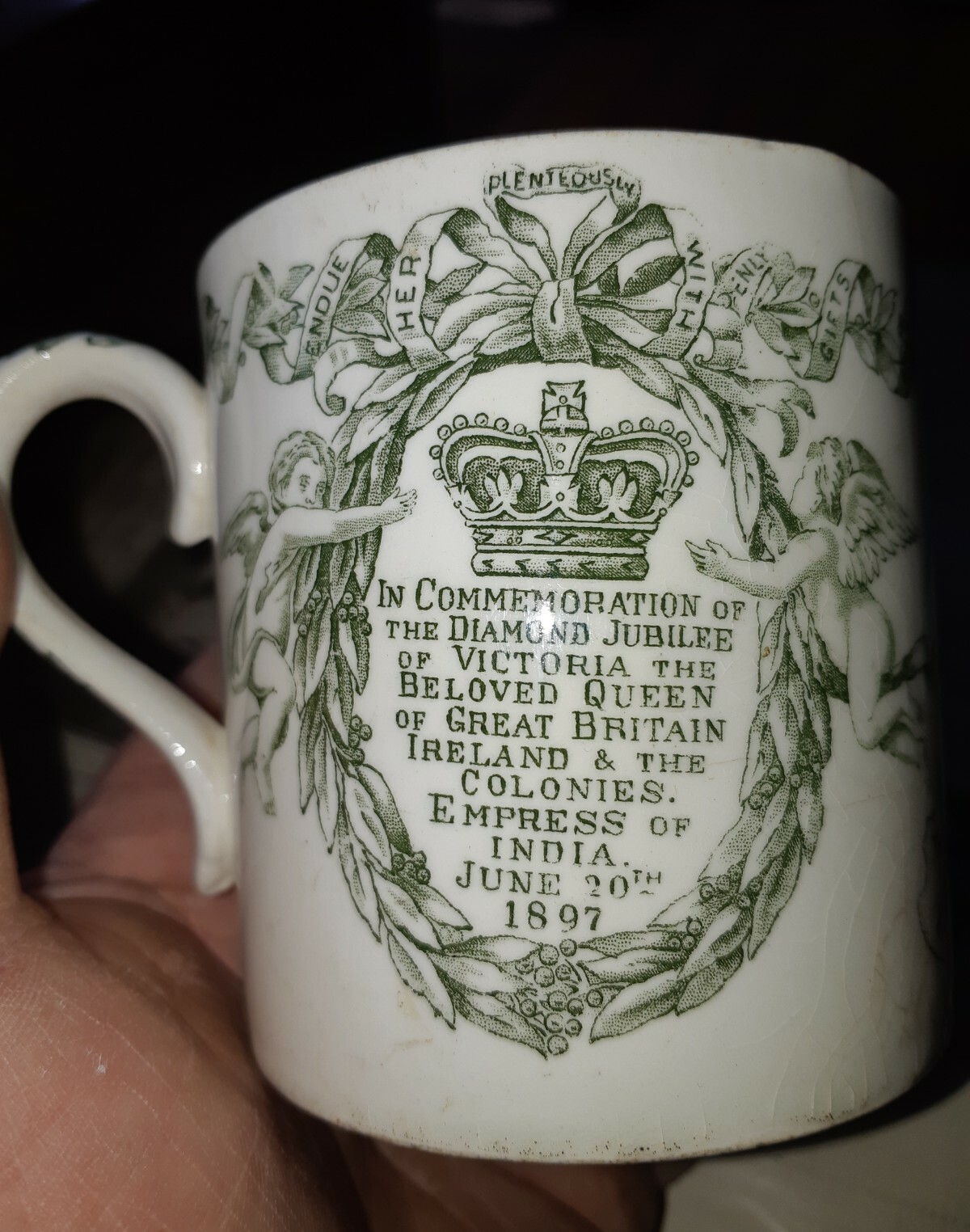 Rare Queen Victoria Doulton Burslem Mug mayor of Grimsby Jack Sutcliffe ...