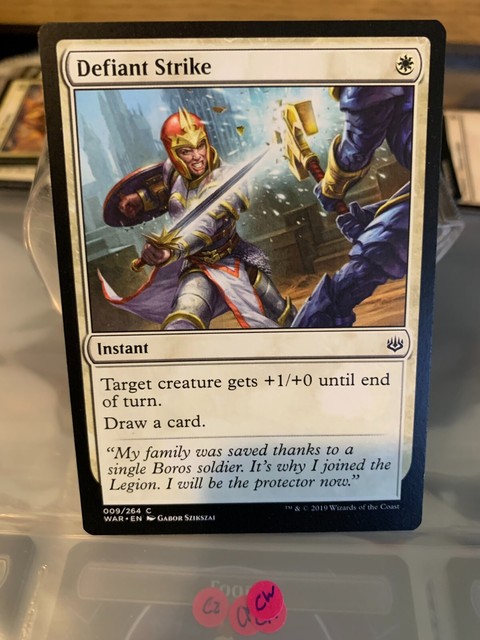 MTG Defiant Strike War of the Spark 009/264 Regular Common for sale ...