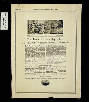 1927 Educational Department Victor Talking Machine Vintage Print Ad ...