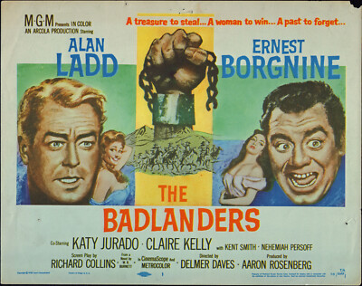 THE BADLANDERS original 1958 movie poster ALAN LADD/ERNEST BORGNINE ...