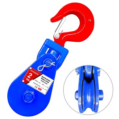 YATOINTO Snatch Block with Hook, 2T/4T Snatch Pulley | eBay