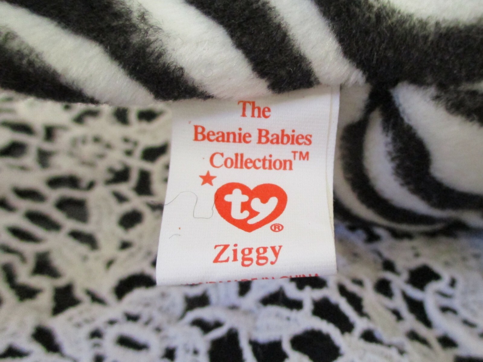Ty Beanie Baby Ziggy 4th Generation Hang & Tush Tags PVC Filled 1995 ...