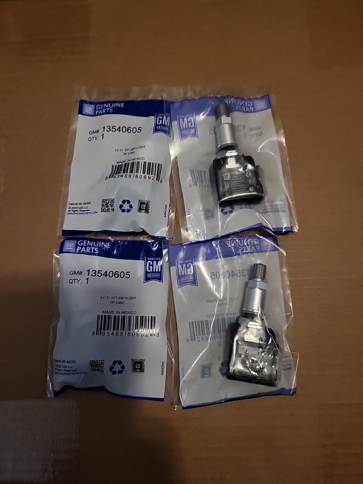 2020-2022 Chevrolet GMC 4 Pc OEM Tire Pressure Monitor Indicator Sensor ...