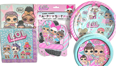 LOL Surprise! Birthday Party Dessert Dinner Plates Lunch Napkins Set ...