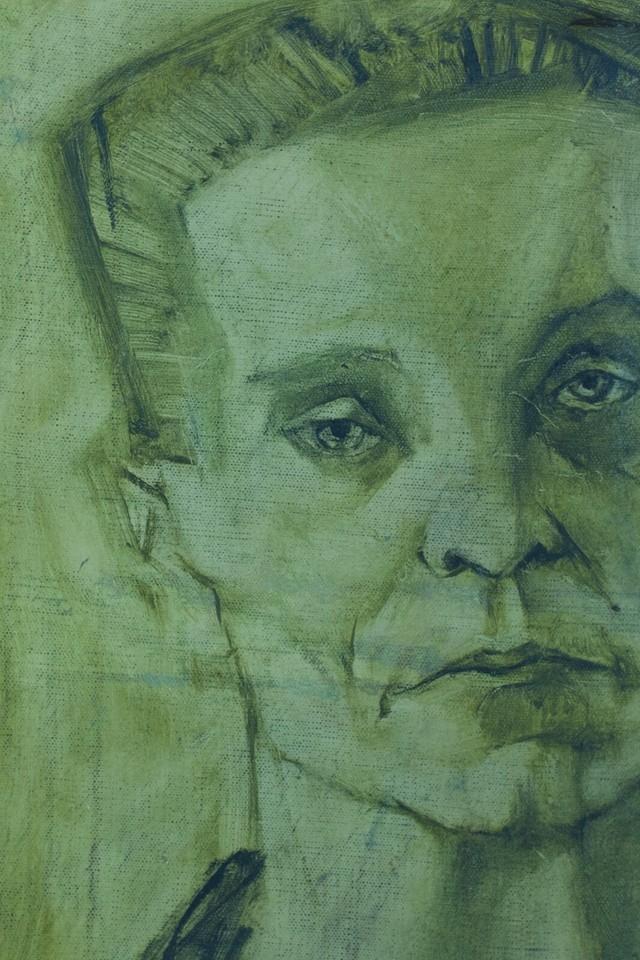 Sam Ringer Modern Portrait Of A Man Expressionist 1950 Painting Hst | eBay