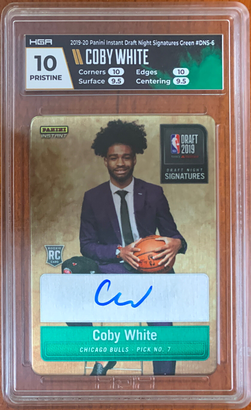 Coby White Draft Night Signatures 3/10 HGA Graded 10 | eBay