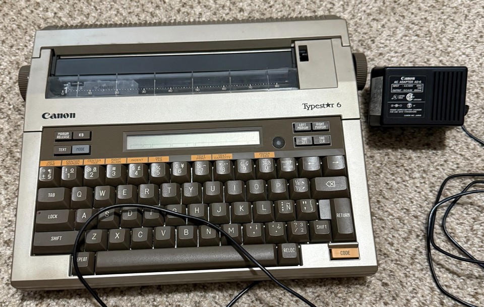 Vintage Canon Typestar 6 – Electronic Typewriter with LCD Display | eBay