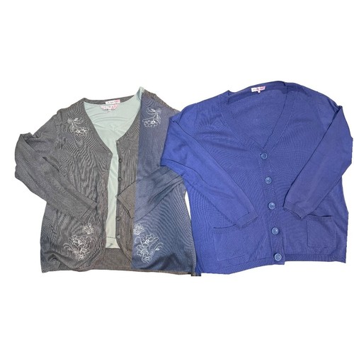 Michele Hope Cardigan Set Floral Embroidered Women Sz. 22/24 Angora ...