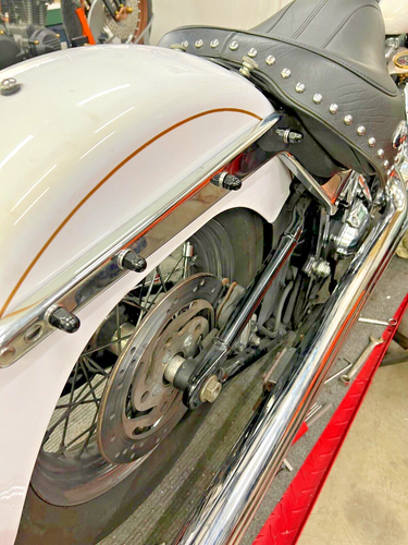 Harley Softail Standard FXST 2008-up BLACK ACORN chrome Rear Fender ...