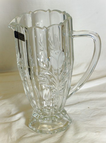 Hand Cut Crystal Pitcher Floral Pattern W. Germany | eBay
