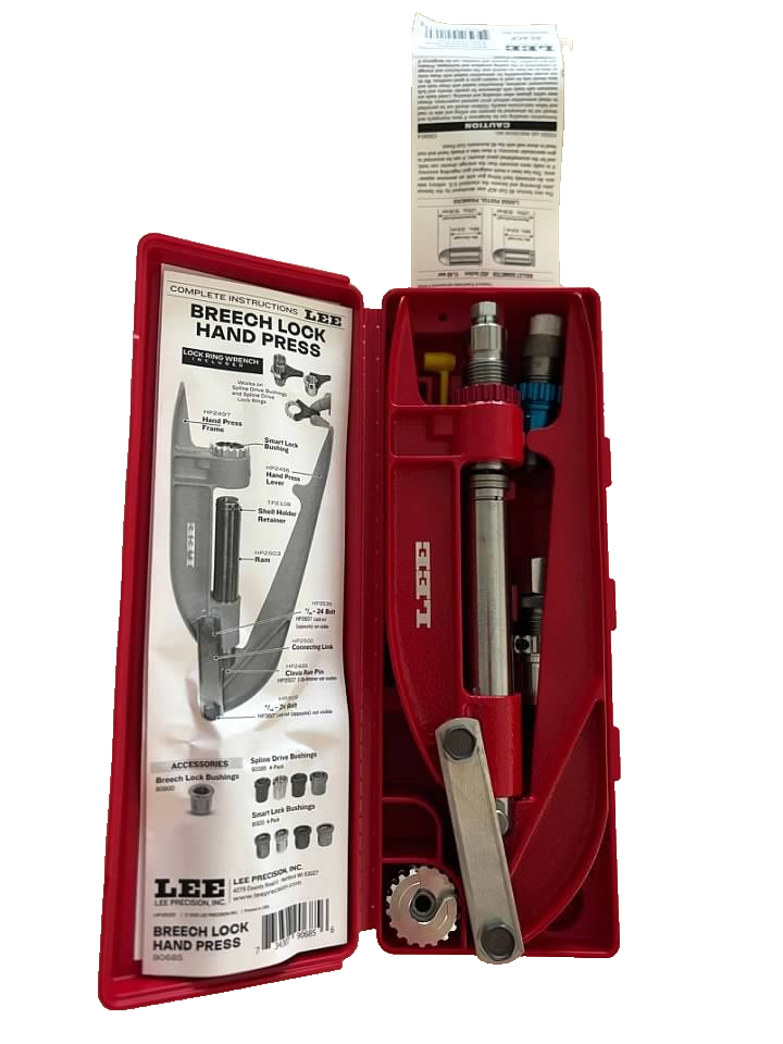 Lee 92117 Breech Lock Hand Press with Breech Lock 45ACP Carbide Dies ...
