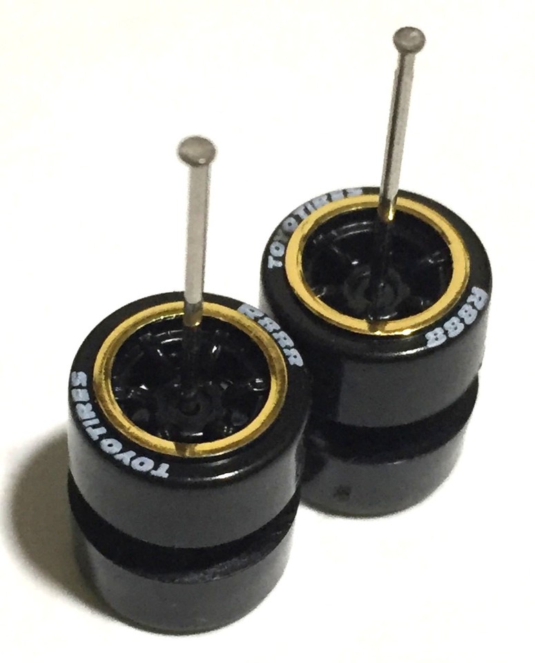 1:64 Comold Gold ring rims TOYO long axle fit Tomica Hot Wheels diecast ...