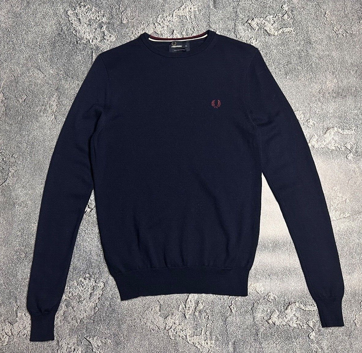 Fred Perry men's merino wool jumper XS - Gem