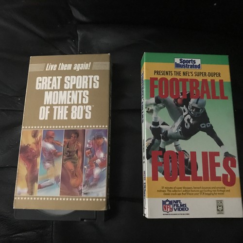 Great Sports Moments Of The 80's & Football Follies VHS VIDEO TAPES ...