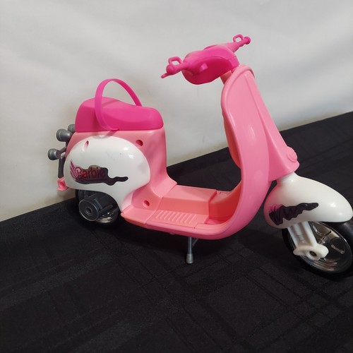 Barbie Scooter Moped Doll Bike 1997 pink/white 7" tall x 11" long | eBay