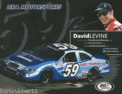 SIGNED 2015 DAVID LEVINE "GARY YEOMANS FORD" #59 NON NASCAR ARCA ...