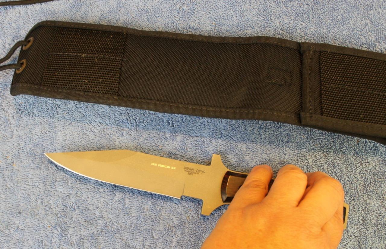 Bear OPS CQC-100-CB2-P Modified Clip Hunter Fixed Blade Knife Nylon ...