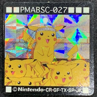 Pikachu 027 Pokemon GB Pocket Mini Card Anime 1inch Japanese Nintendo ...