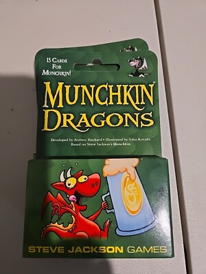Munchkin Dragons 15 Card Game Expansion Steve Jackson Games Booster SJG ...