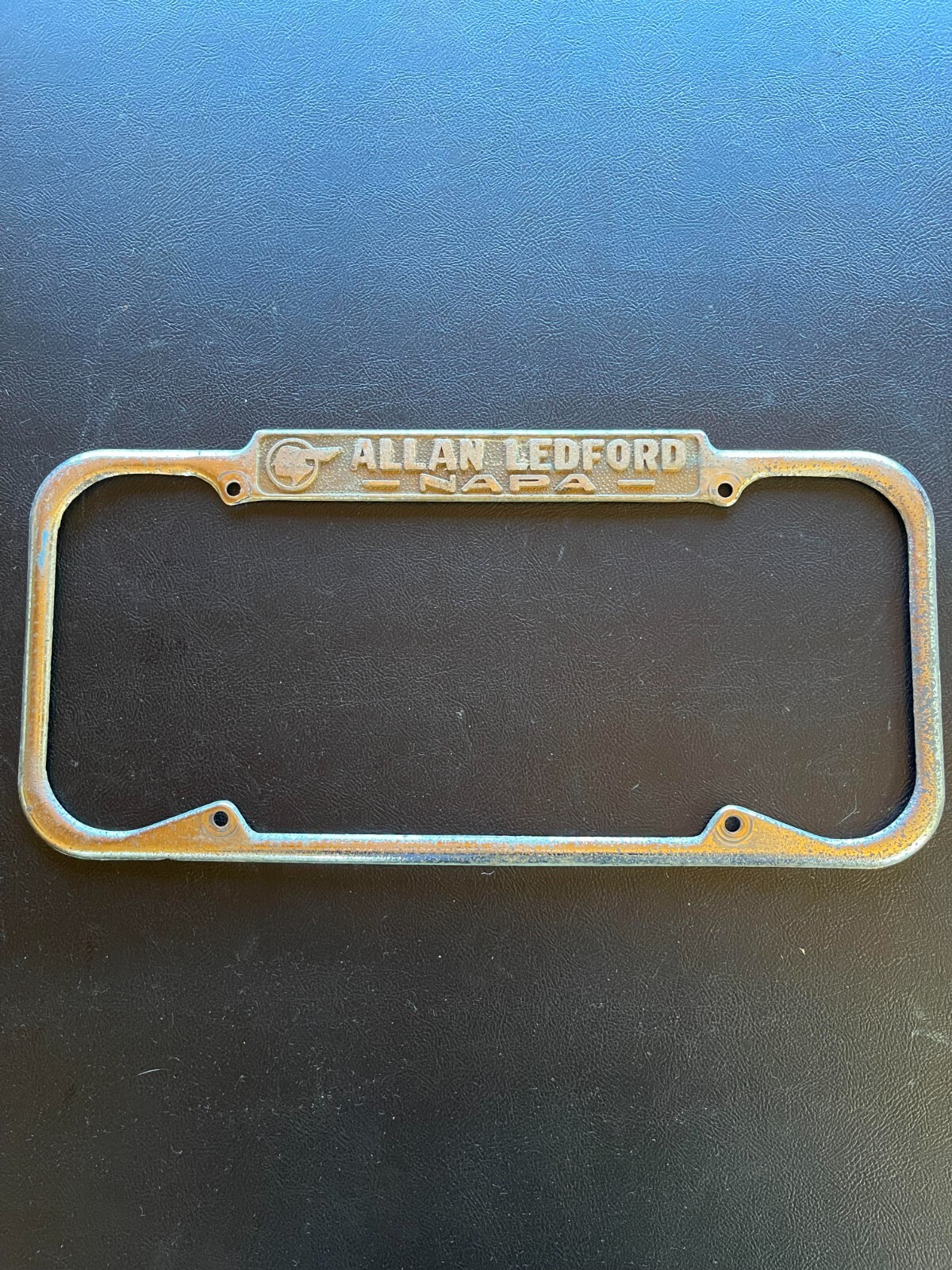 allen ledford napa pontiac license plate frame 1940s-1950s | eBay