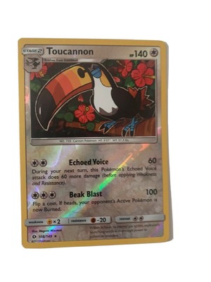 Pokémon TCG Toucannon Sun & Moon Base Set 108/149 Reverse Holo Rare | eBay