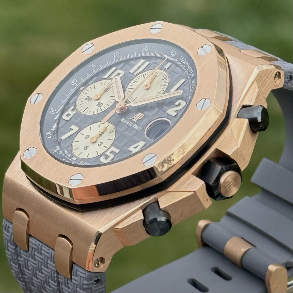 Audemars Piguet Royal Oak Offshore Half Brick Rhodium Grey Dial 42mm ...