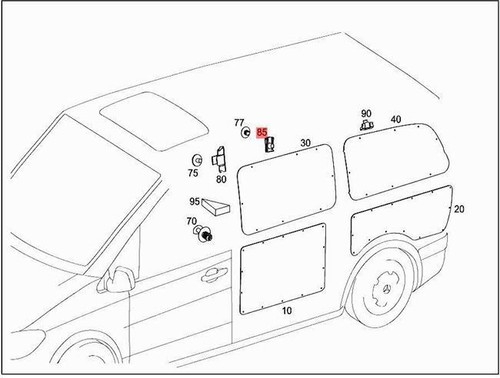 Genuine Trim Clip MERCEDES Vito Mixto Tourer W447 Box Bus 0019918198 | eBay