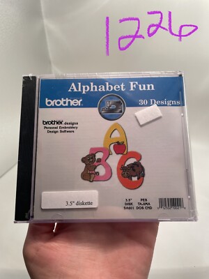Brother Embroidery Design Software Alphabet Fun 30 Designs 3.5 ...