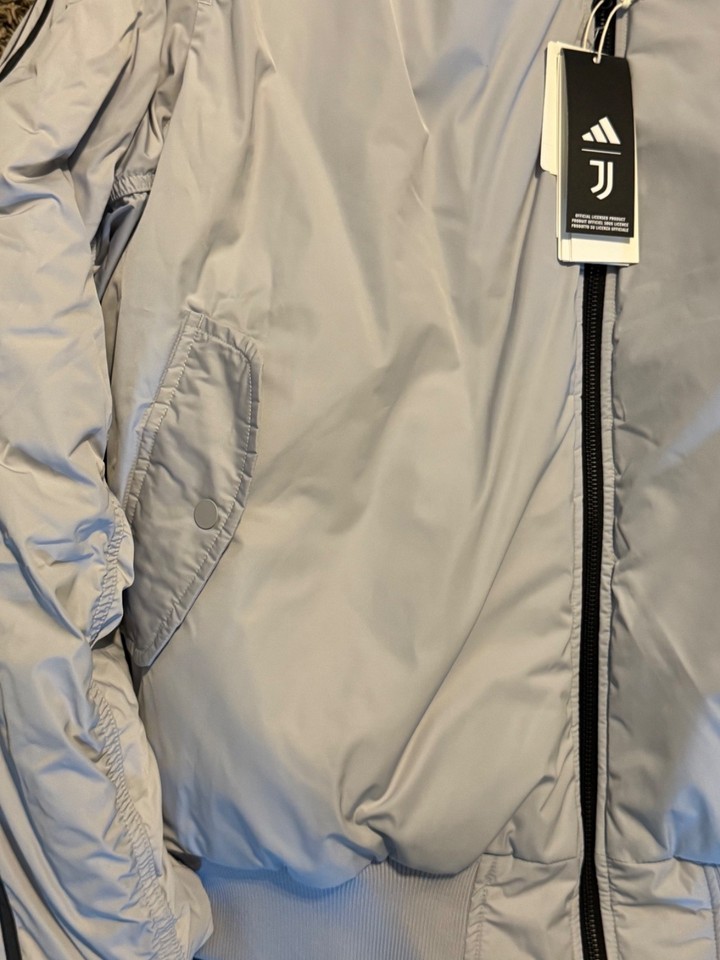 Adidas Juventus x NASA LFSTLR Reversible Reflective Bomber Jacket Sz ...