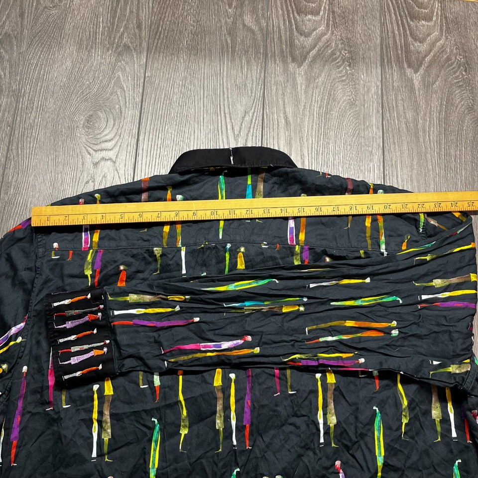 ROBERT GRAHAM BUTTON SHIRT -3XLT TALL 3XL Mansart Flip Black CUFFS | eBay