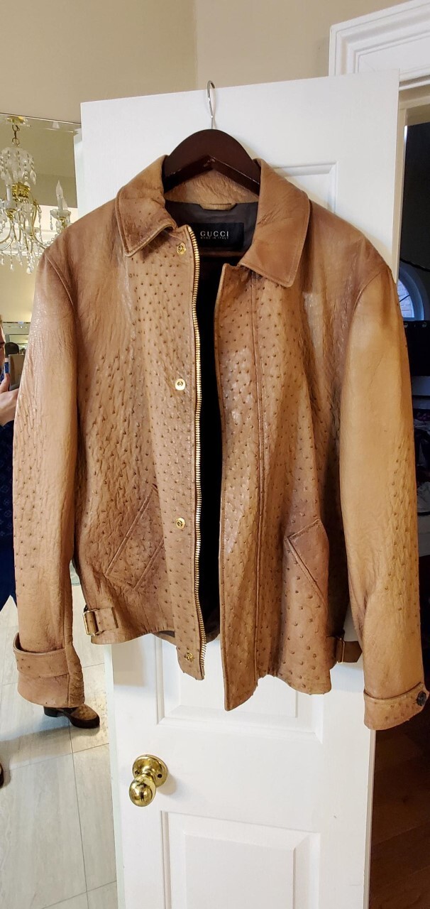 Gucci Ostrich Skin Jacket Extremely Rare Sold Out Handmade In Italy ...