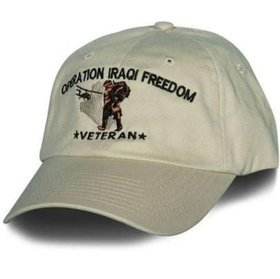 ARMY OPERATION IRAQI FREEDOM VETERAN KHAKI EMBROIDERED HAT CAP | eBay