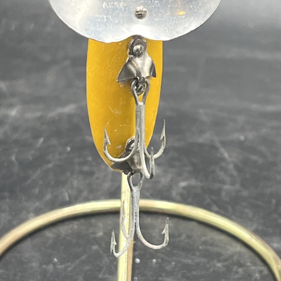 Vintage Fred Arbogast Yellow Green Black Spots Jitterbug Lure 2” | eBay