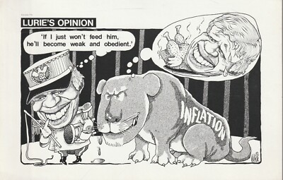 PRINT , LURIE'S OPINION , CARTOONS , 1979 ,JIMMY CARTER , INFLATION ...