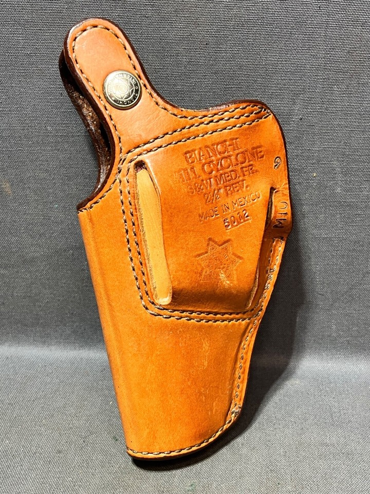 Bianchi 111 Cyclone Leather Holster, S&W Medium Frame, 2 1/2” Barrel | eBay