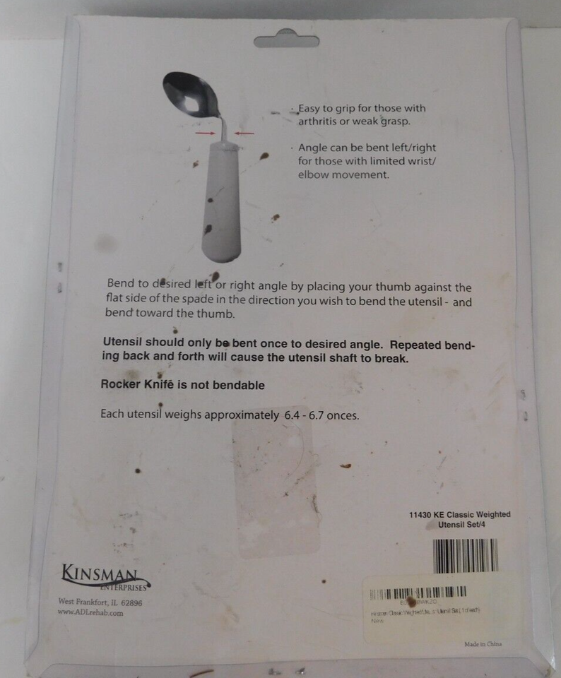 Kinsman Enterprises 11400 KE Classic Bendable Utensil Set, 4 Pieces | eBay