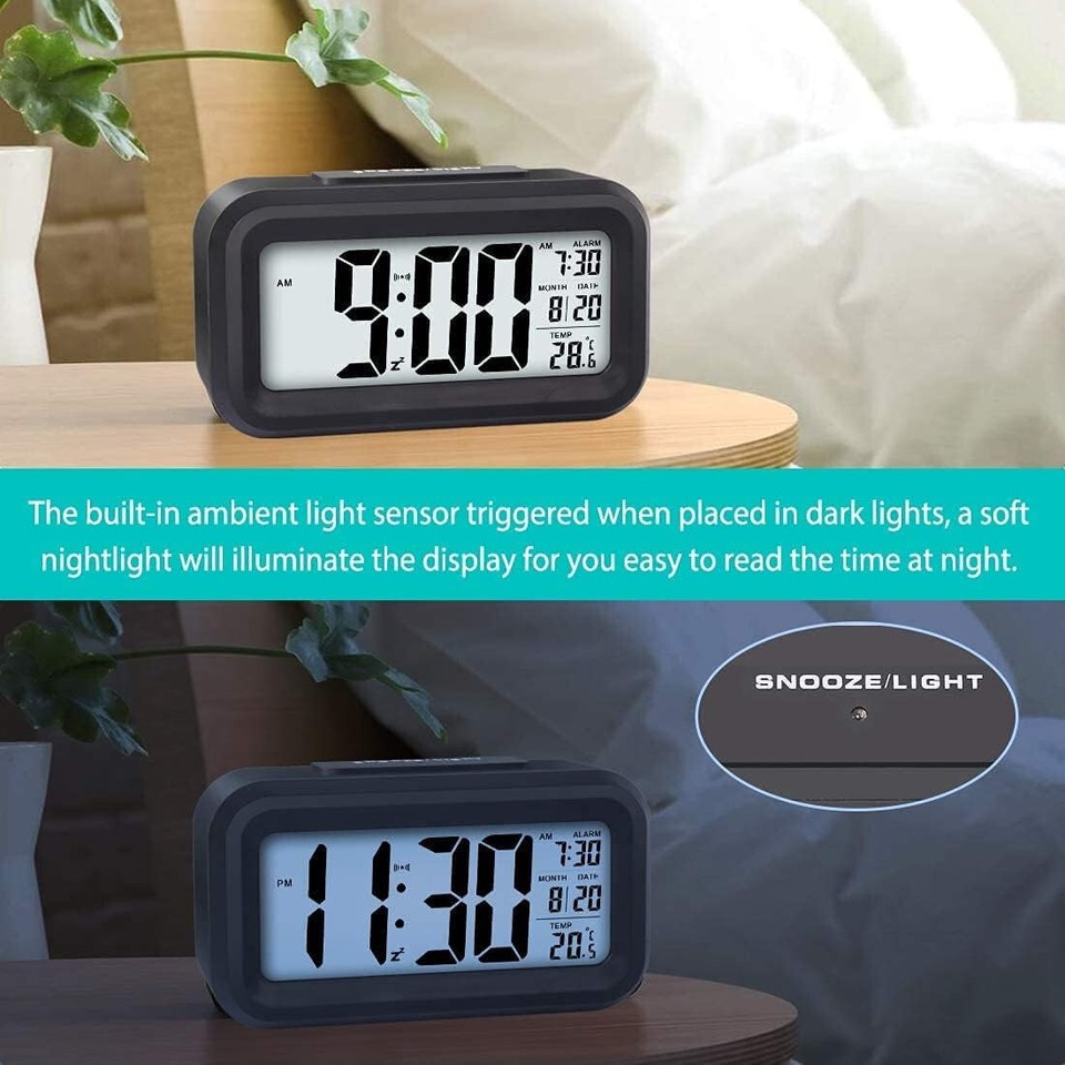 1 PC Alarm clock, digital clock, table clock for Students, watch timer ...