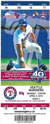 YU DARVISH MLB DEBUT FULL UNUSED TICKET 1st Start, Career WIN #1 ...